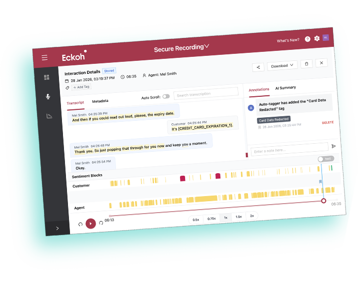 Eckoh | Global Contact Center AI & PCI DSS Secure Payment Solutions